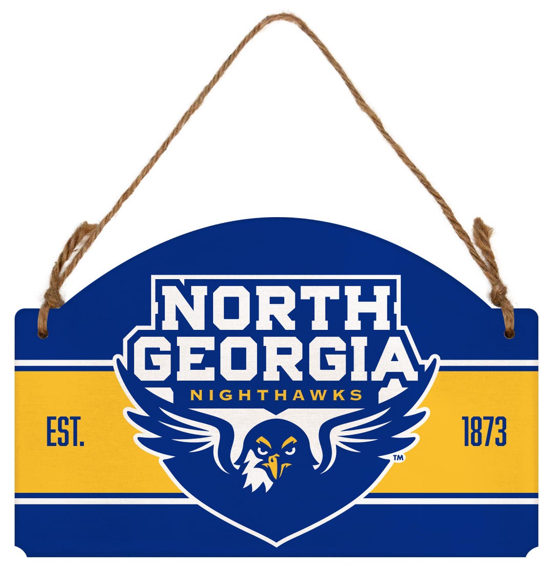 North Georgia Nighthawks Flat Wood Sign With Hanging String ...