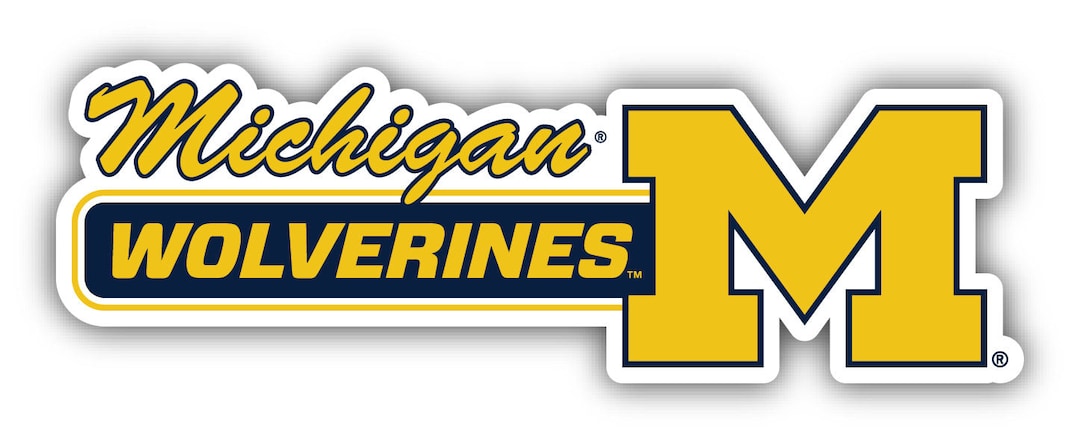 Michigan Wolverines 4 Inch Wide Colorful Vinyl Decal Sticker - Etsy