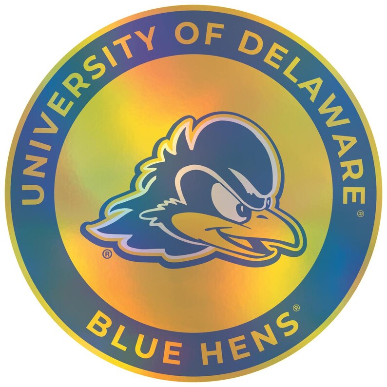 Delaware Blue Hens Holographic Vinyl Decal Sticker Officially Licensed ...