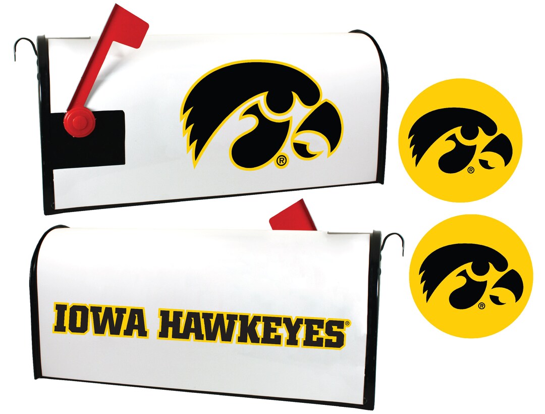 R and R Imports Iowa Hawkeyes Magnetic Mailbox Cover & Sticker Set - Etsy