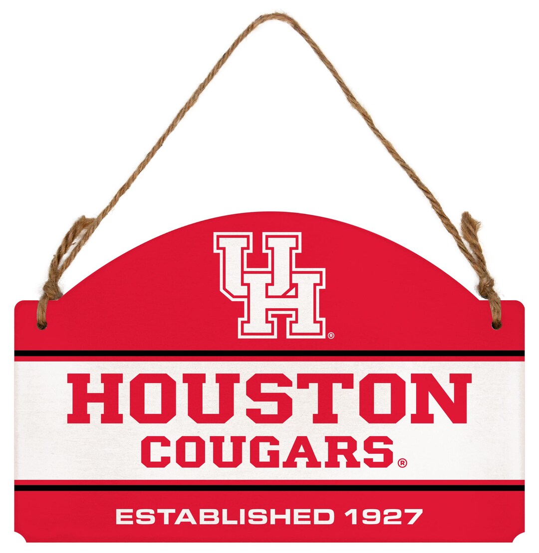 University of Houston Flat Wood Sign With Hanging String - Officially ...