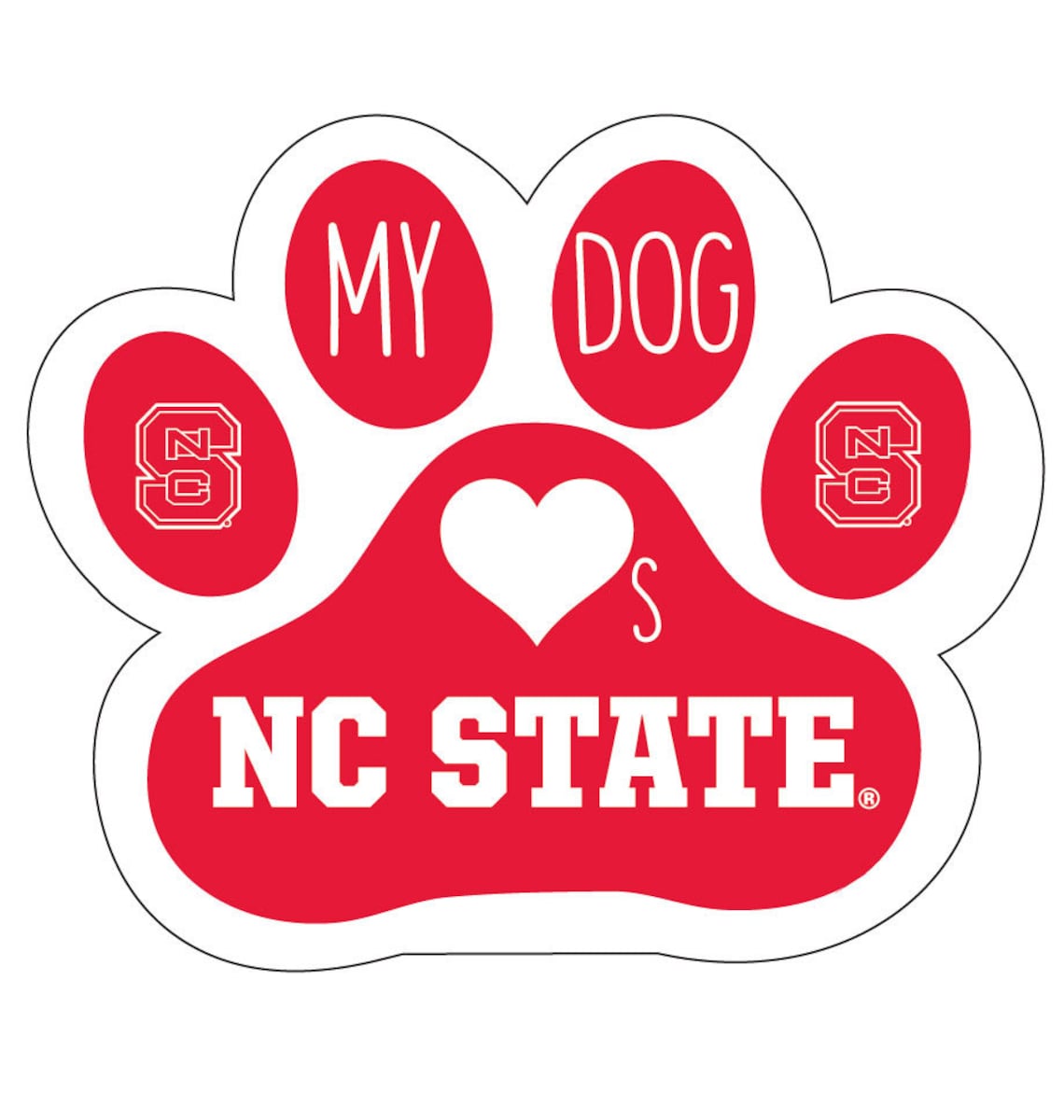 Nc State Wolfpack Sticker-North Carolina State Dog Peel And - Etsy España