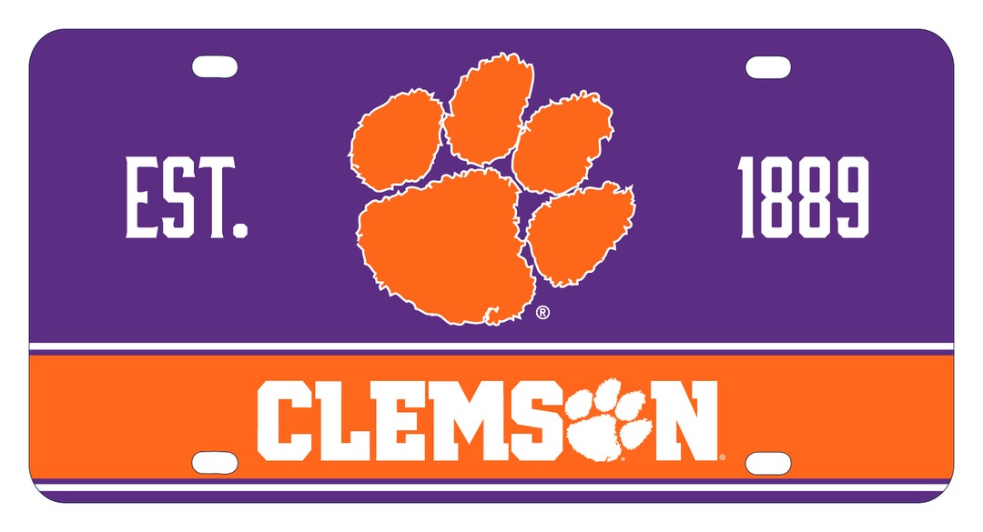 Clemson Tigers License Plate - Multiple Sizes Available - Etsy