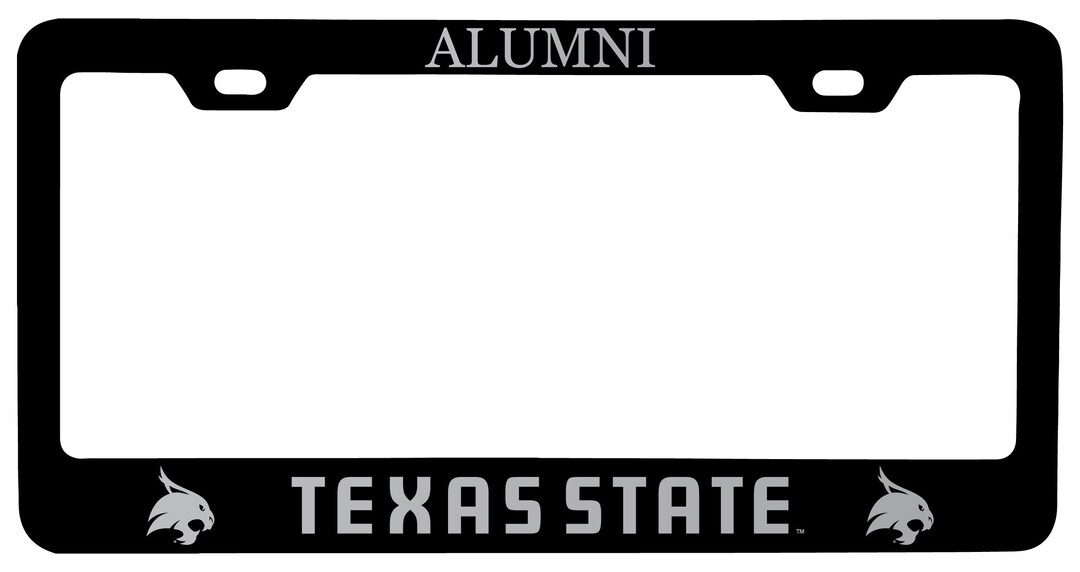 Texas State Bobcats Alumni Engraved Metal License Plate Frame ...