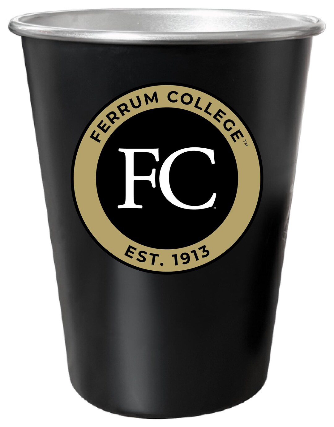 Ferrum College 8 Oz Tin Cup Black Matte Coating Officially Licensed - Etsy