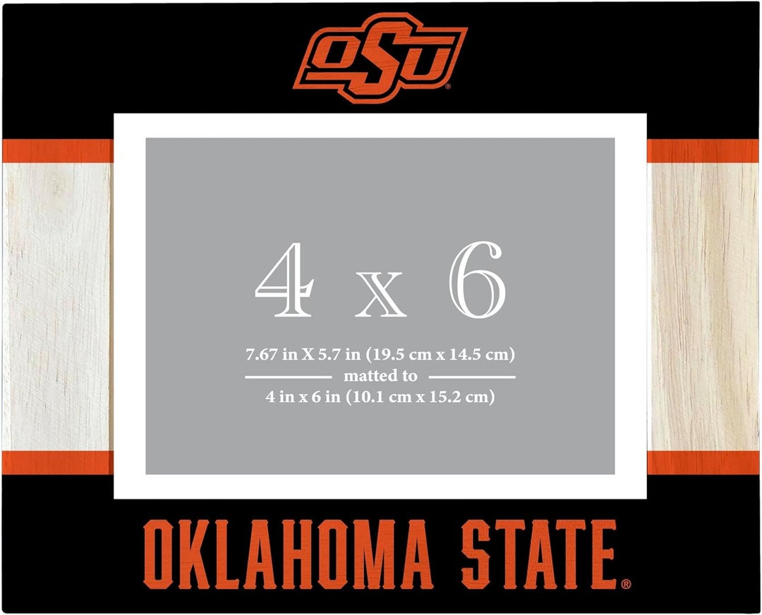 Oklahoma State Cowboys Wooden Photo Frame Matted to 4 X 6 Inch ...