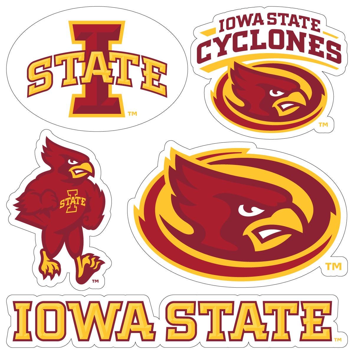 Iowa State Cyclones Officially Licensed College Sticker Multipack ...
