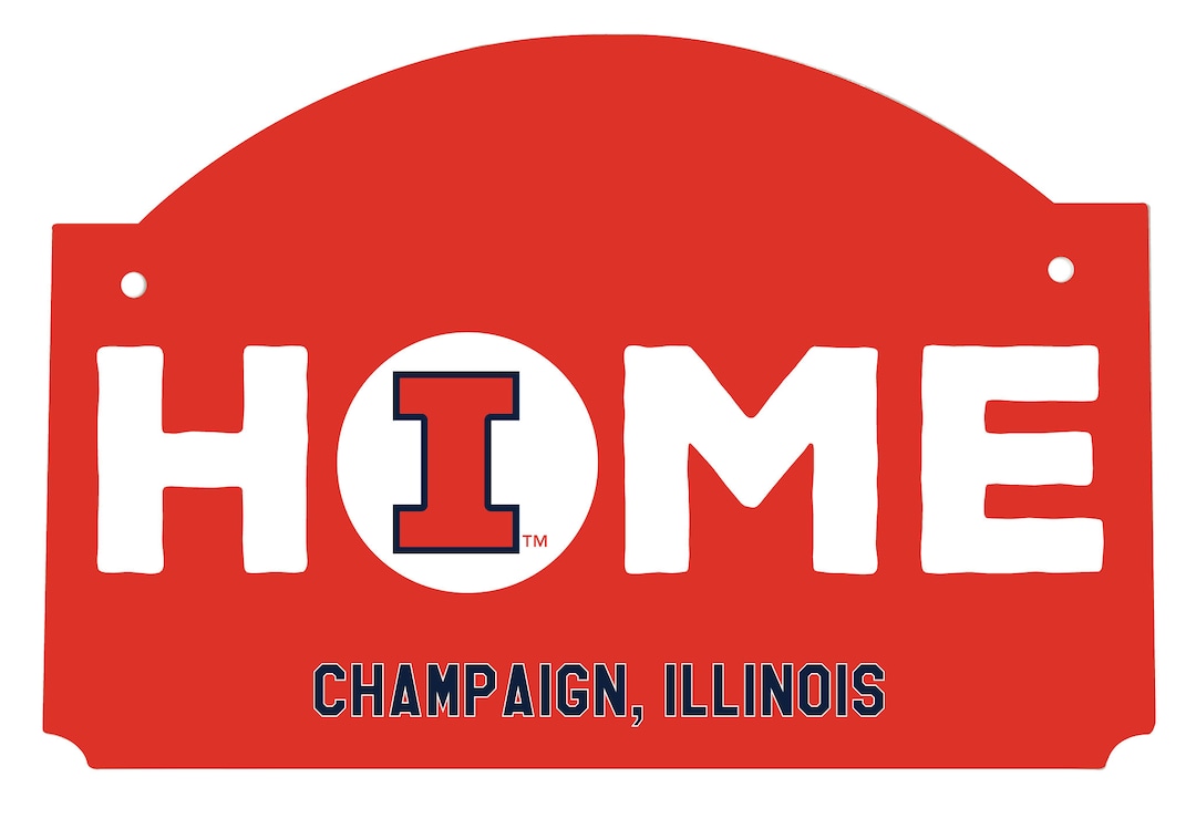 Illinois Fighting Illini Wood Sign With String - Etsy