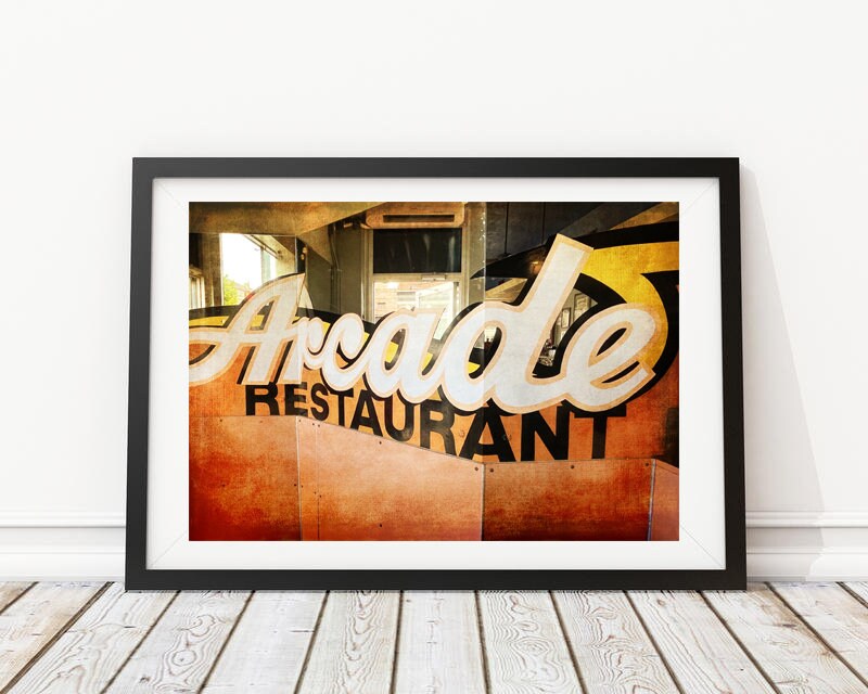 Memphis TN Arcade Diner Restaurant Sign Wall Art, Home Decor, Bar Art ...