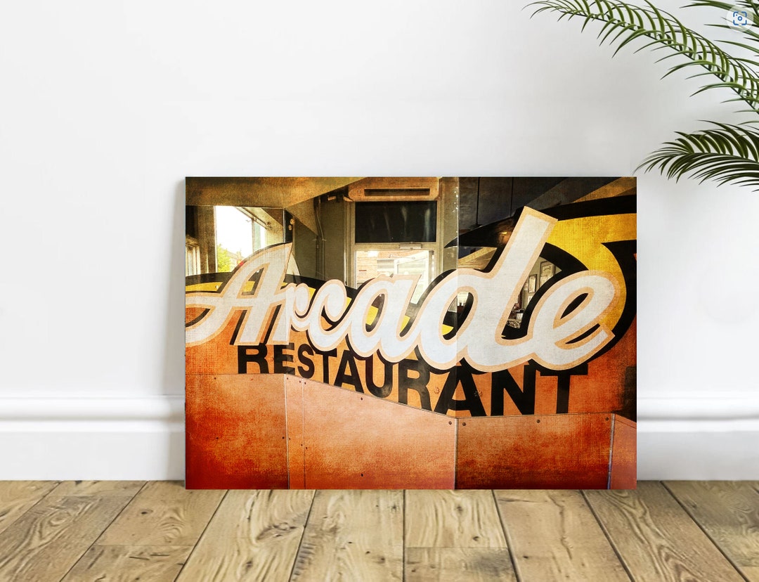 Memphis TN Arcade Diner Restaurant Sign - Wall Art, Home Decor, Bar Art ...