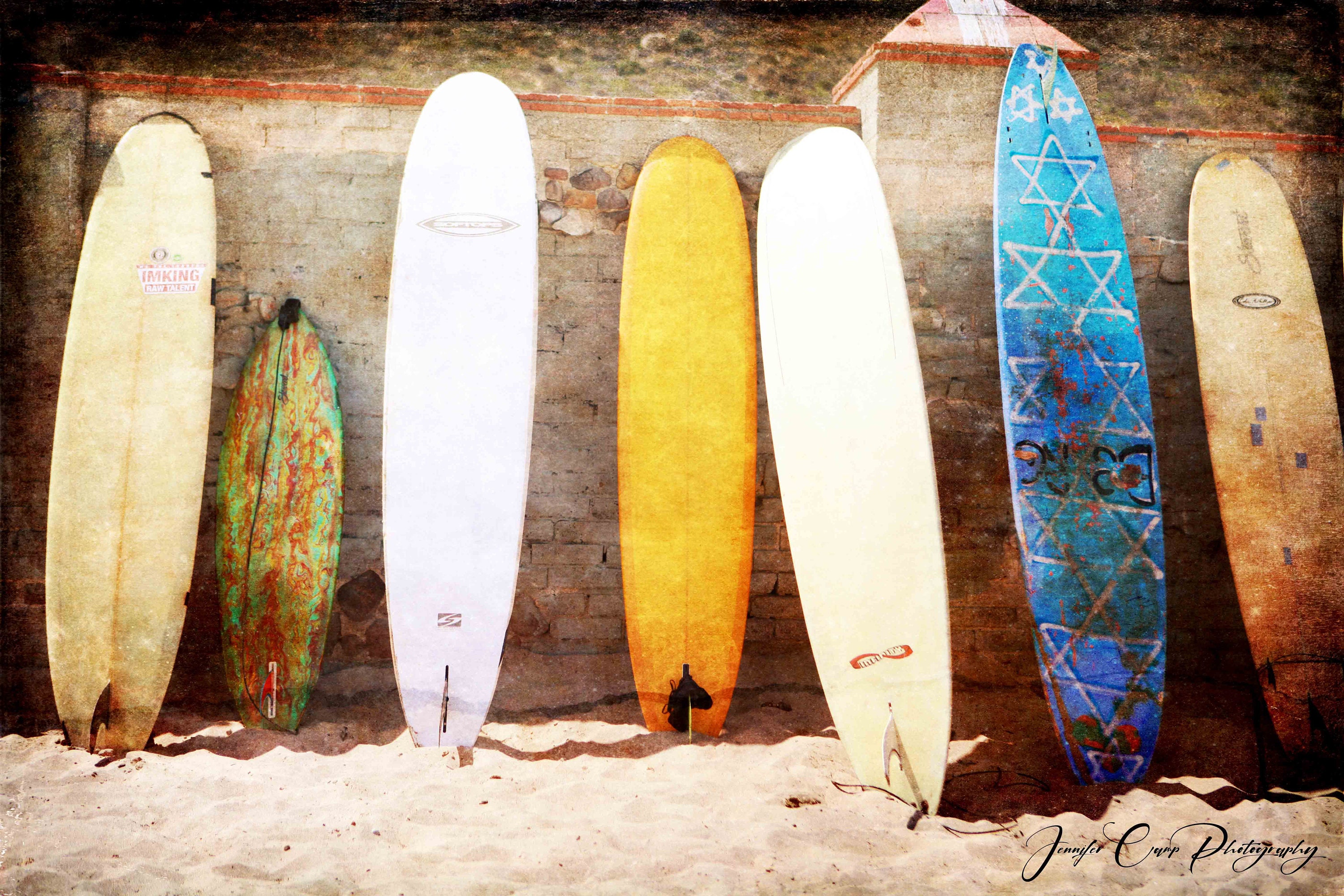 Santa Monica - California Surfboards Beach Ocean Art - Fine Art ...