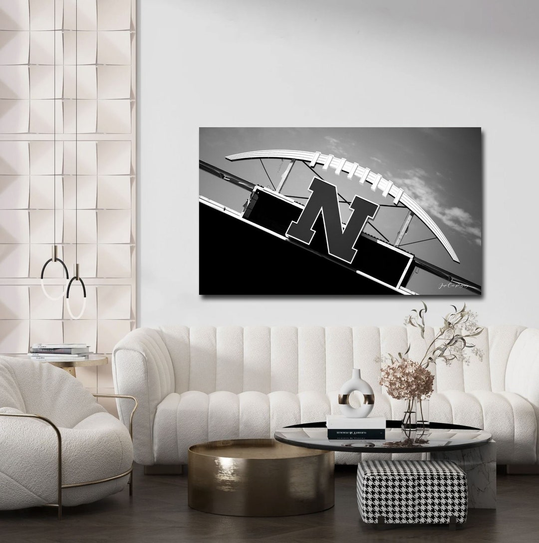 Nebraska Football Husker Memorial Field, Black & White, Fine Art, Print ...