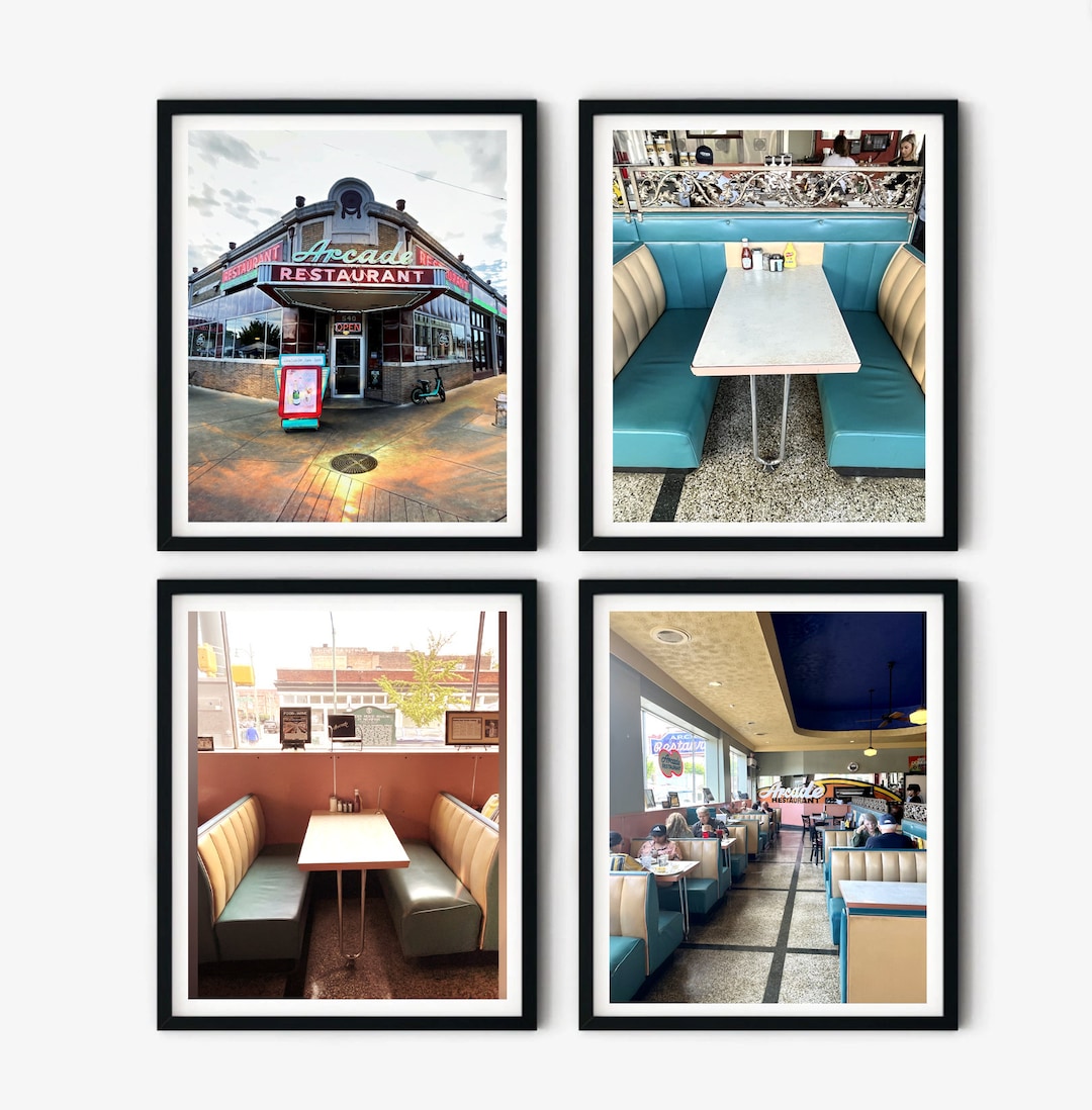 Memphis Arcade Diner Print Set – Vintage Tennessee Restaurant ...