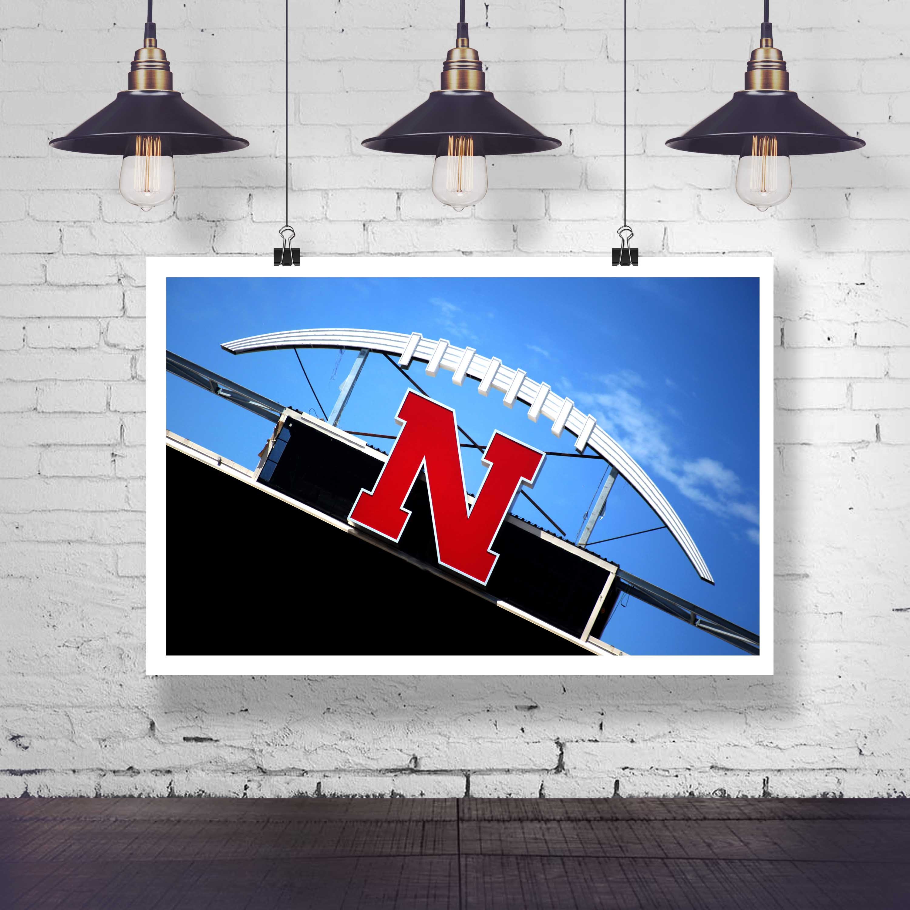 Nebraska Football Husker Memorial Field Sign, Fine Art, Home Decor ...