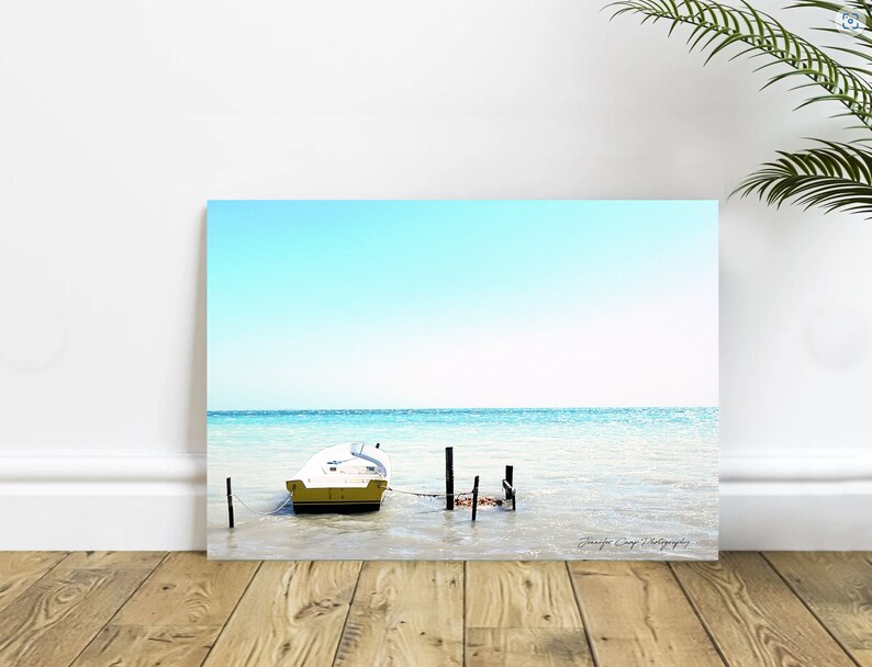 Belize - Caye Caulker Beach Ocean Sea Row Boat, Fine Art Photography ...