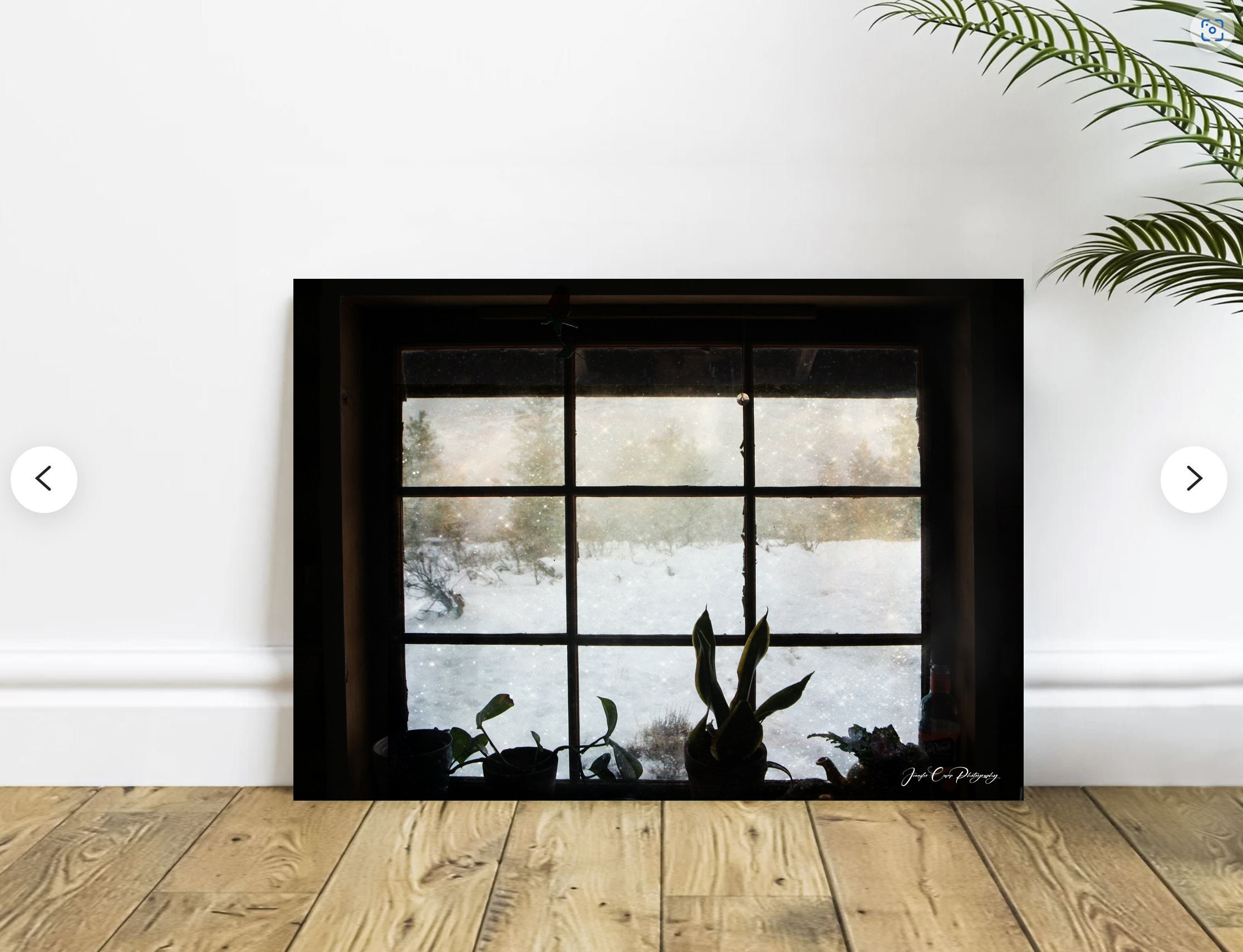 Log Cabin Window Snow Forest Landscape Fine Art Photography, Home Decor ...