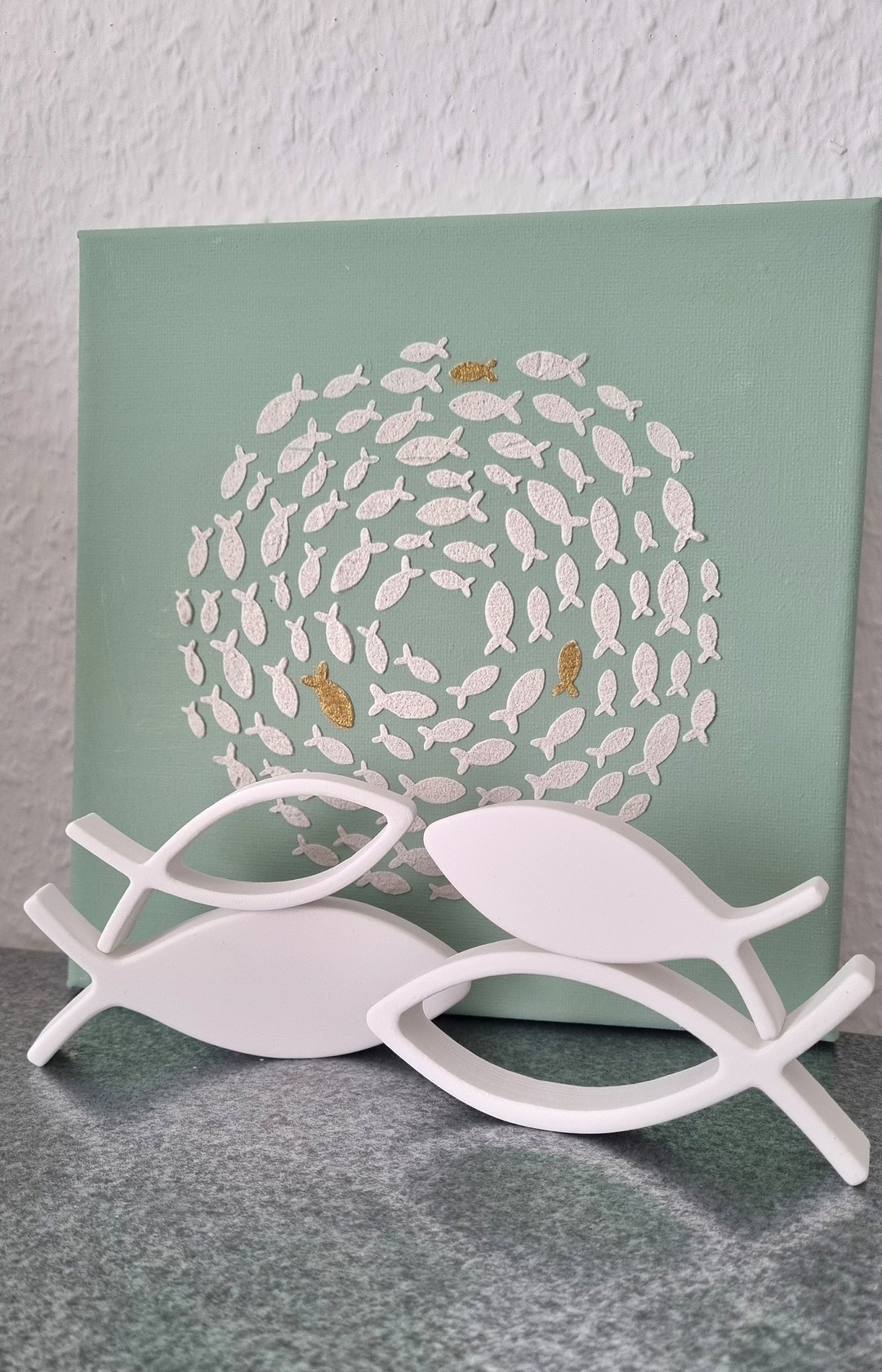 Fish Set, Ichthys, Baptism, Confirmation, Communion, Decoration White ...