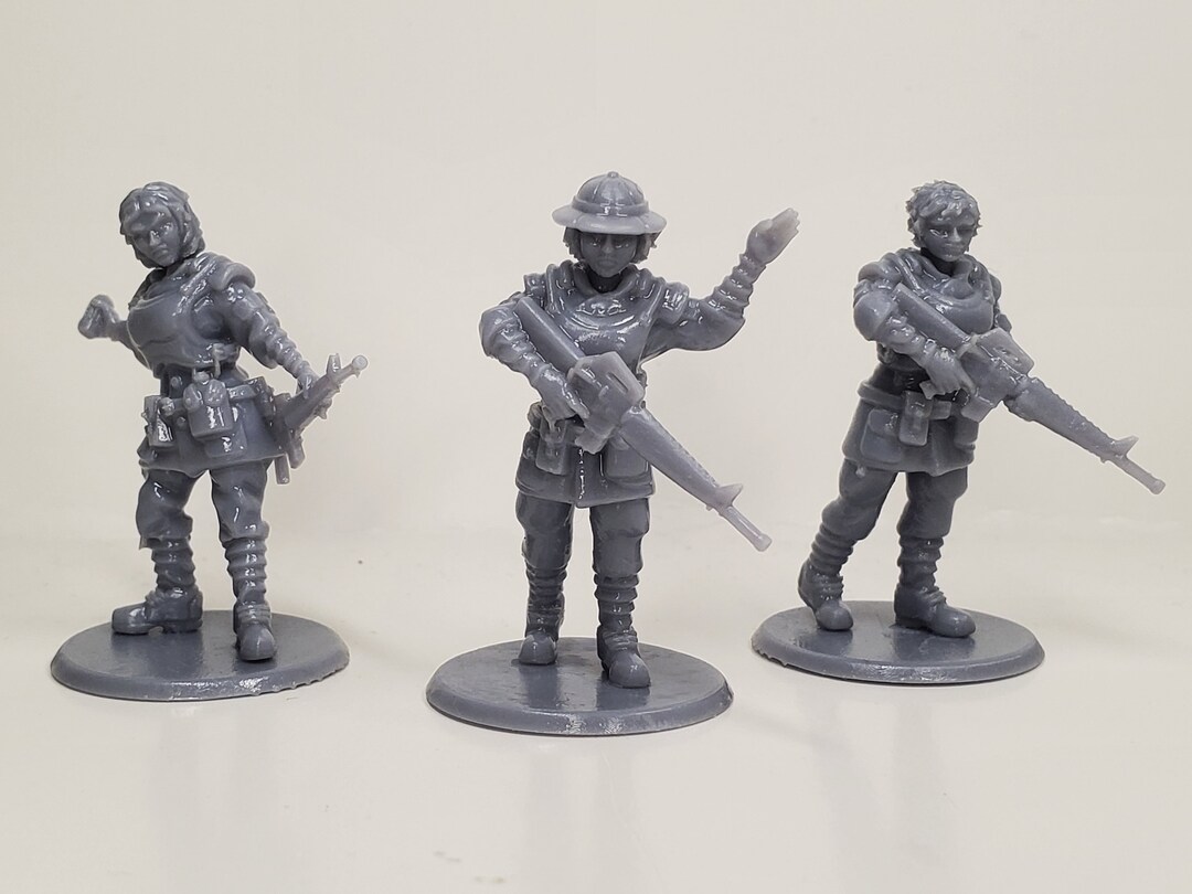 Fallout NCR Female Fire Team Miniatures - Etsy