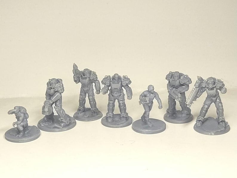 Fallout Brotherhood of Steel Power Armor Squad Miniatures - Etsy