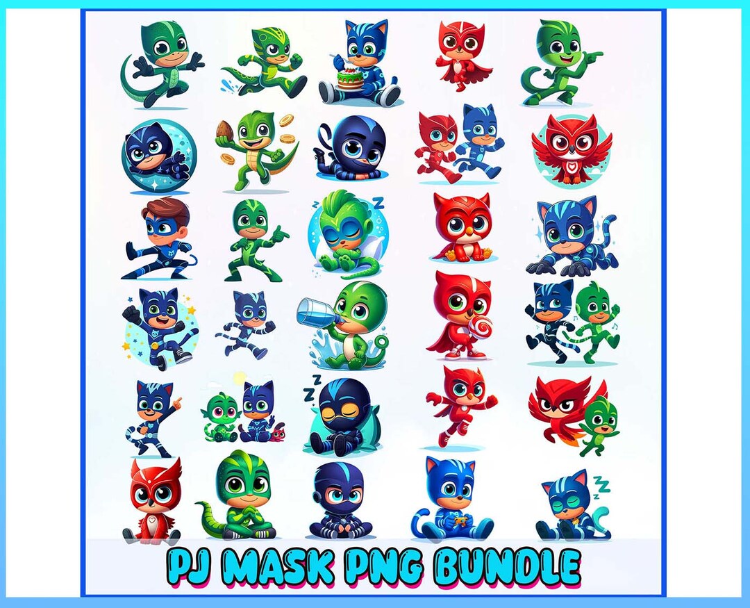 PJ Mask Png Bundles, PJ Mask Clip Art, Pj Masks Hero Png, Pj Mask ...