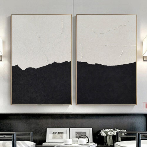 Printable Set of 2 Minimalist Posters Black and White - Etsy