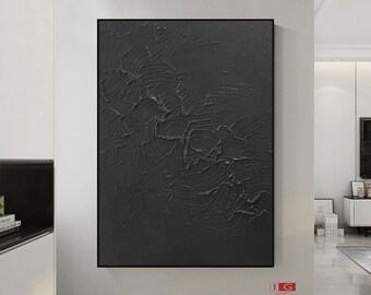 Black Textured Wall Art | Etsy