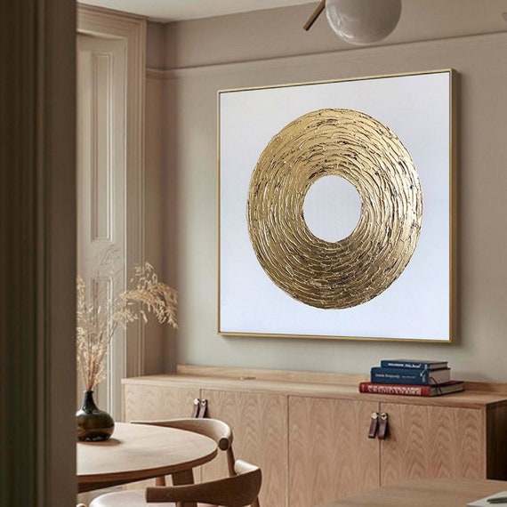 Gold abstract wall art store