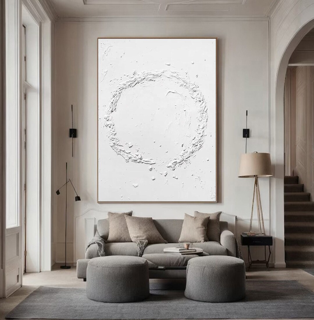 White 3D Wall Art White Wall Art White Textured Wall Art Large White ...