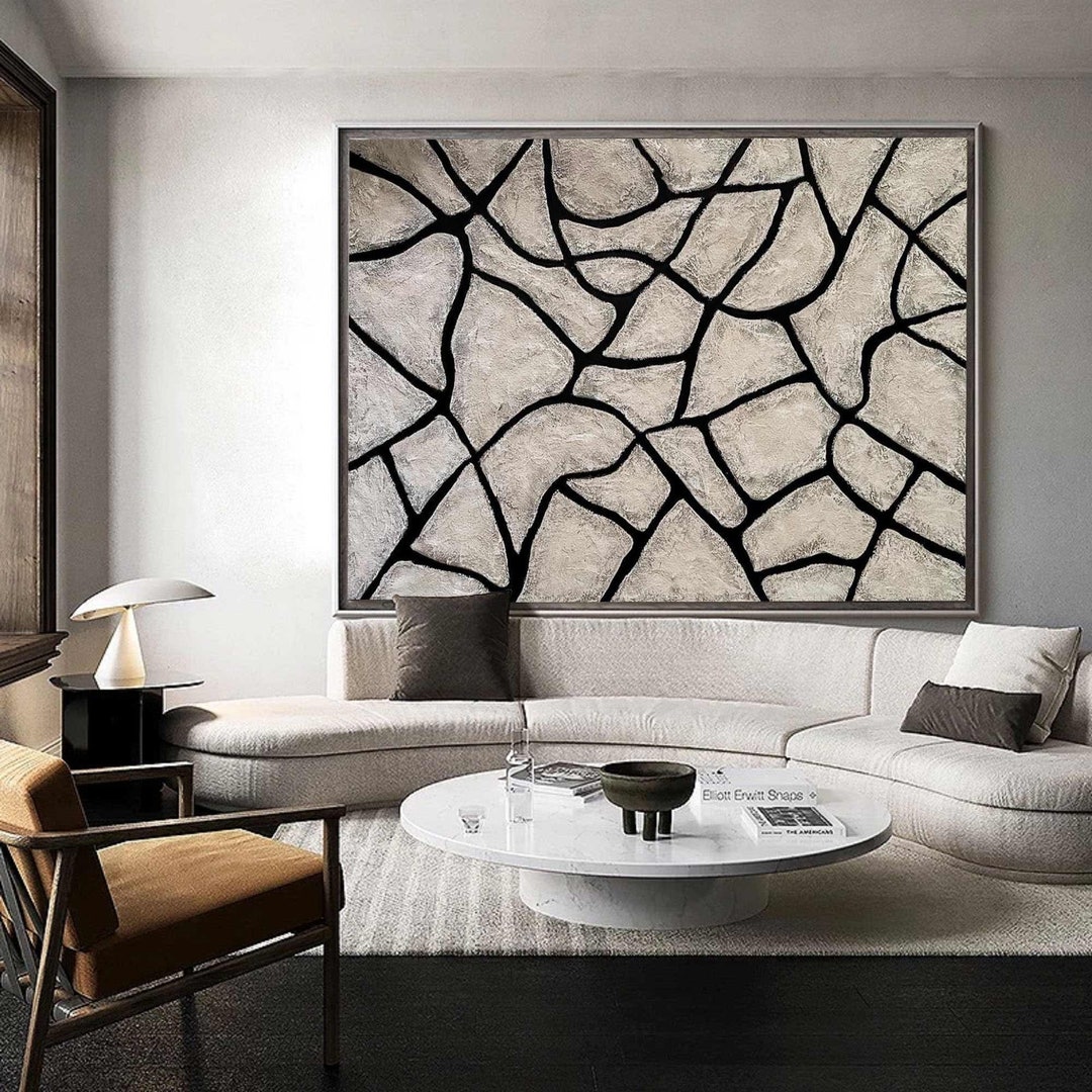 Black Wall Art Black 3D Abstract Painting Black 3D Textured Painting ...