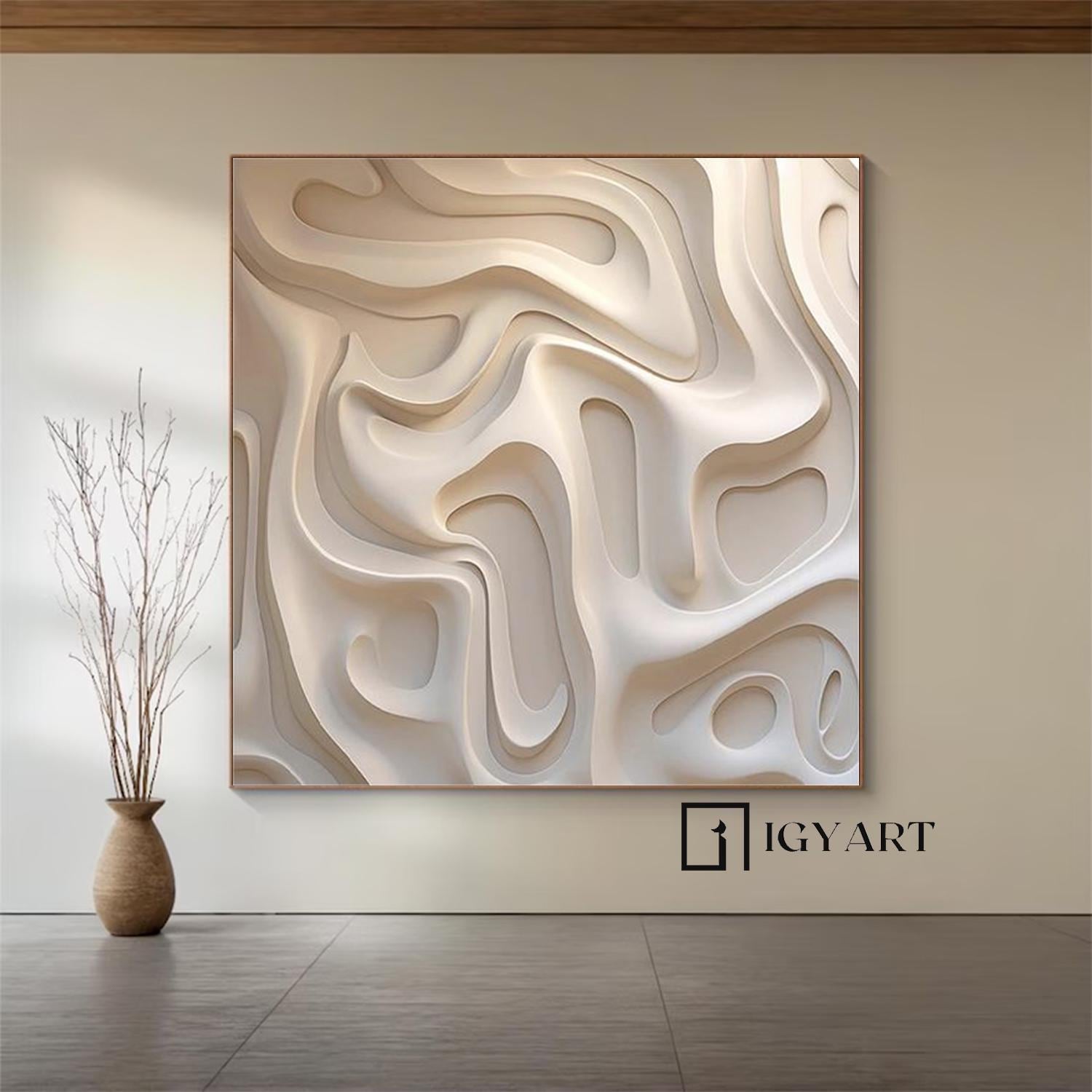 Sculptured Art Painting Wood Carving Wall Art- Wooden Wall Decor Art ...