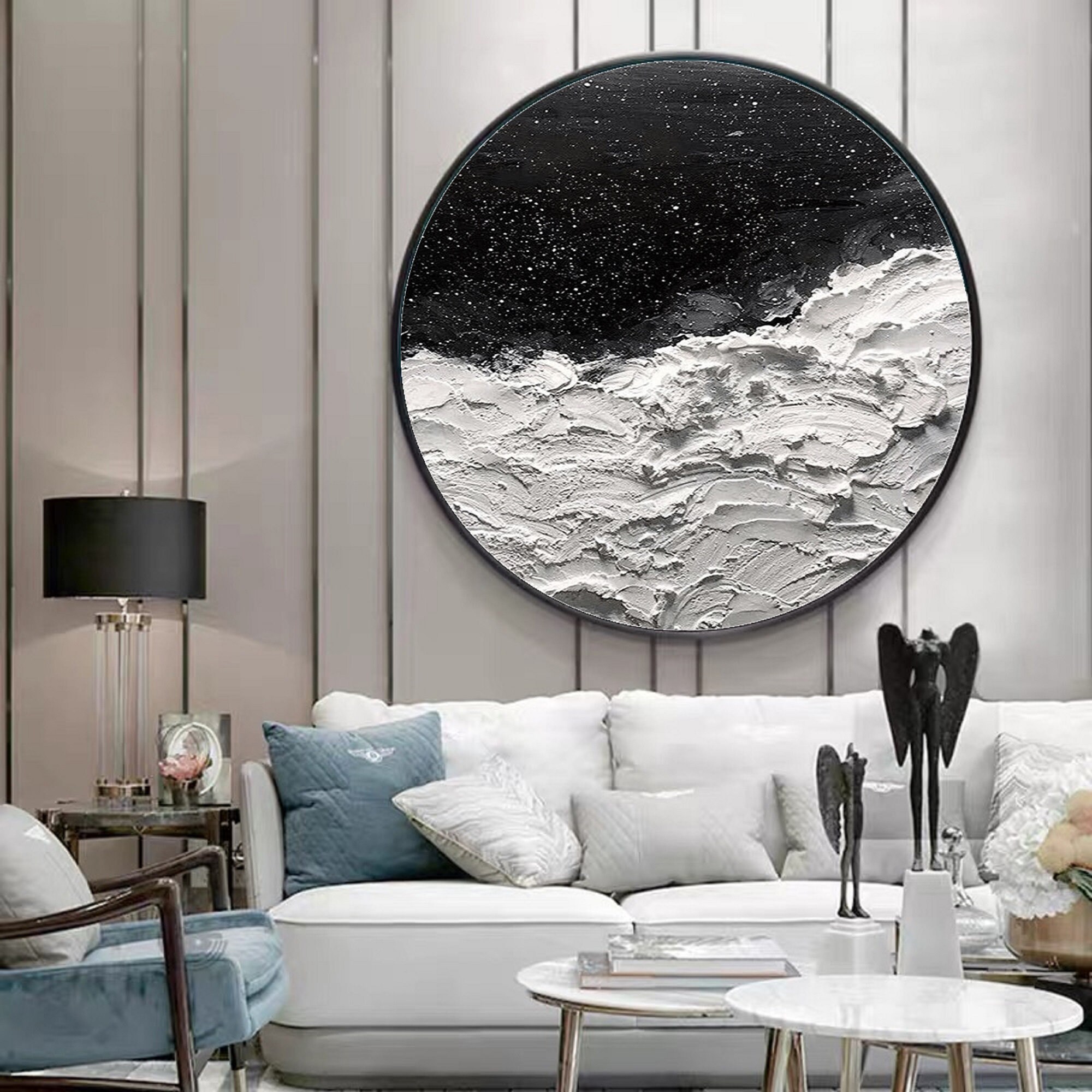 Circles Abstract Black And White