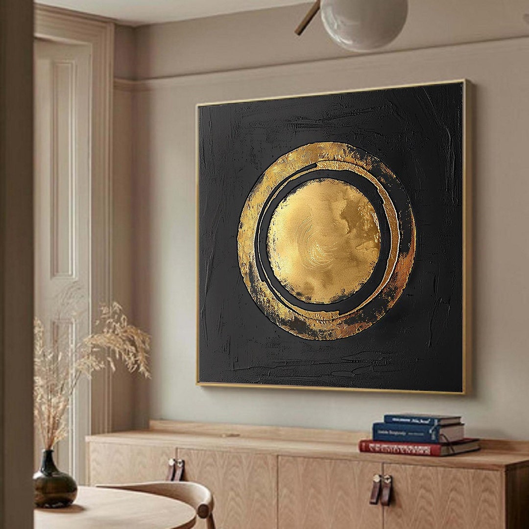 Black Gold Wall Art Gold Frame Wall Art Black Wall Art Black and Gold ...