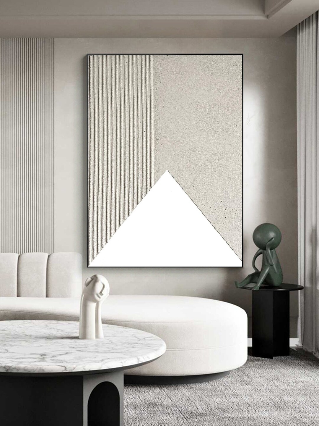 Beige Textured Wall Art Beige Abstract Art Beige Wabi-sabi Beige Wall ...