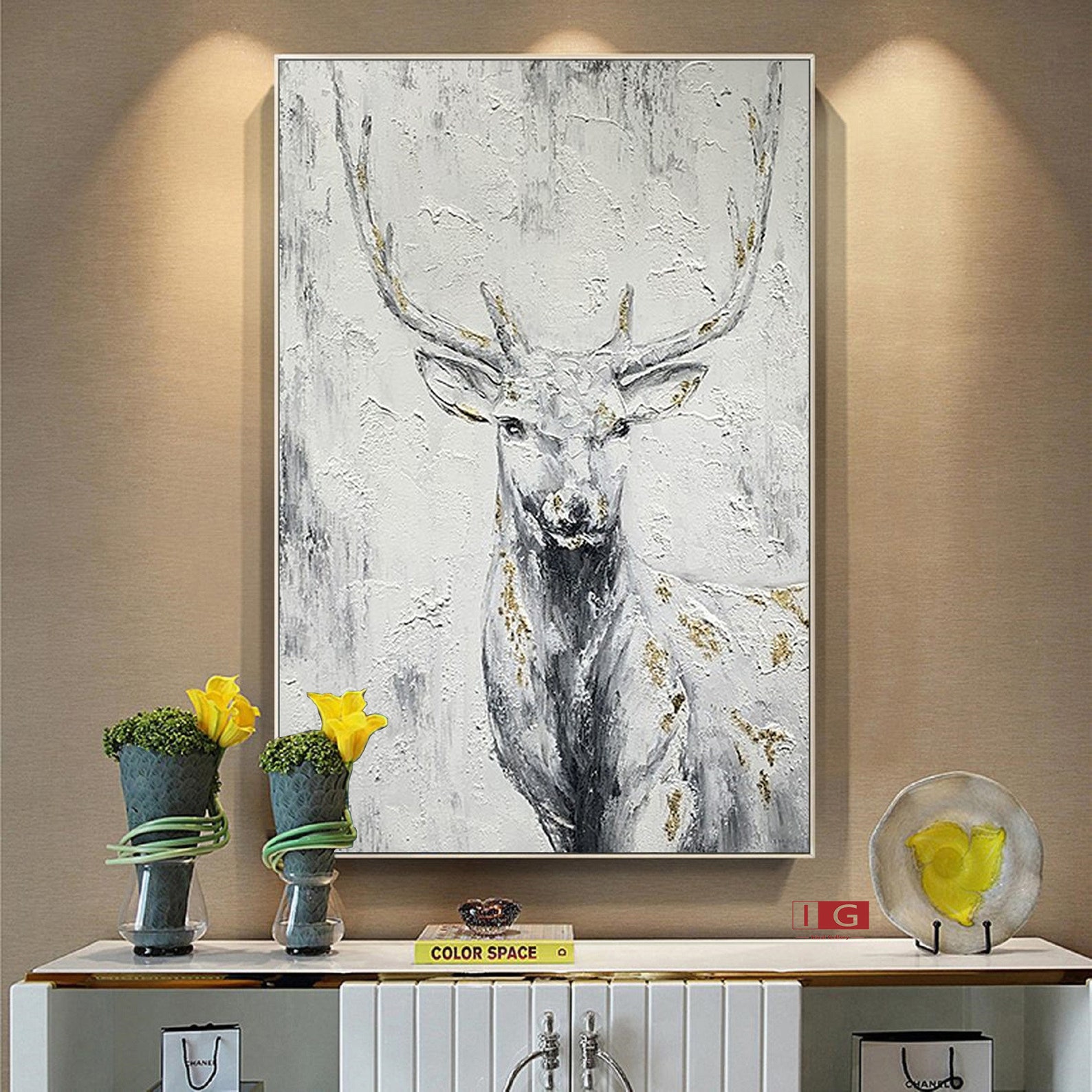 Deer Wall Art Deer Wall Decor Deer Canvas Wall Art Deer - Etsy