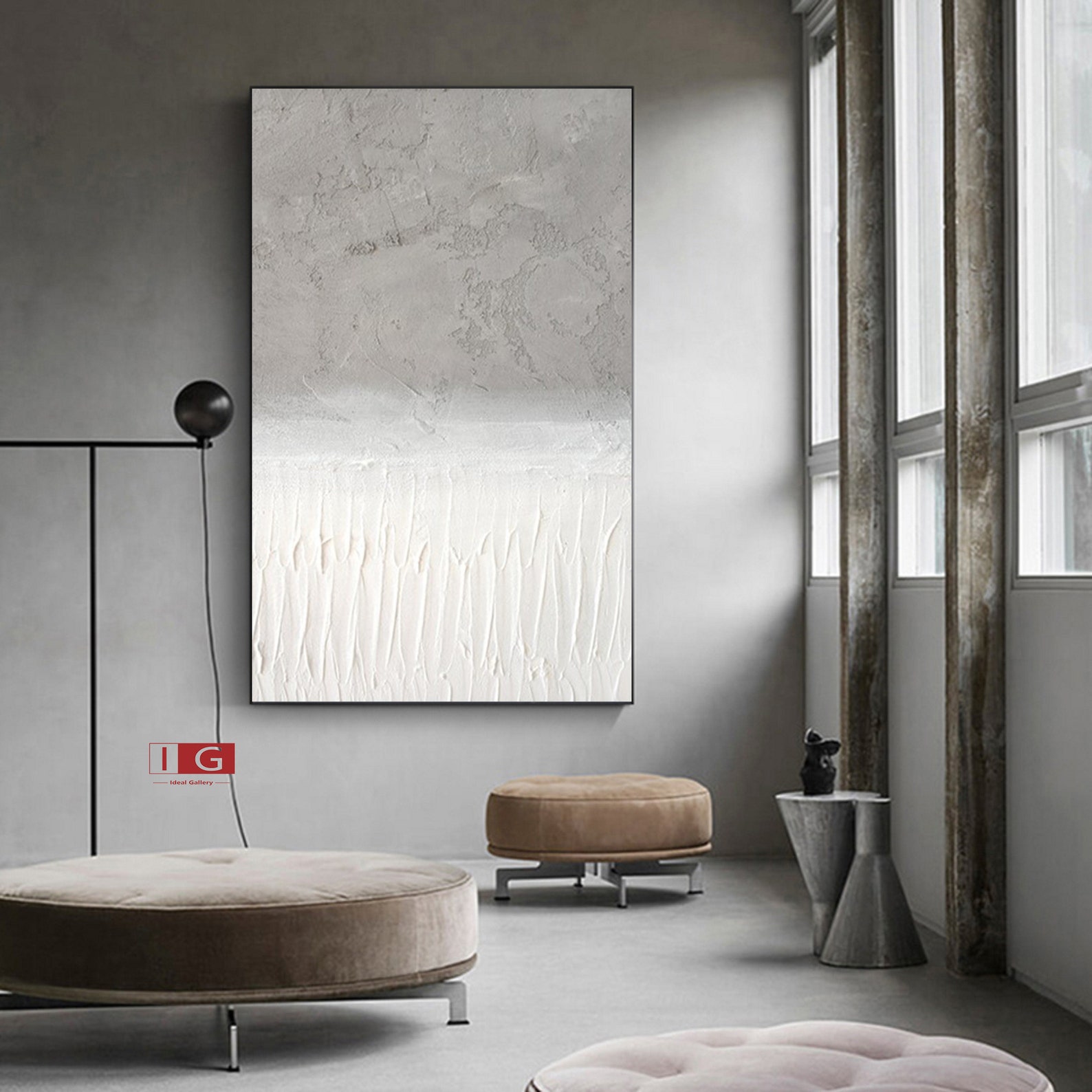 Grey and White Abstract Art Grey and White Wall Art Grey and - Etsy