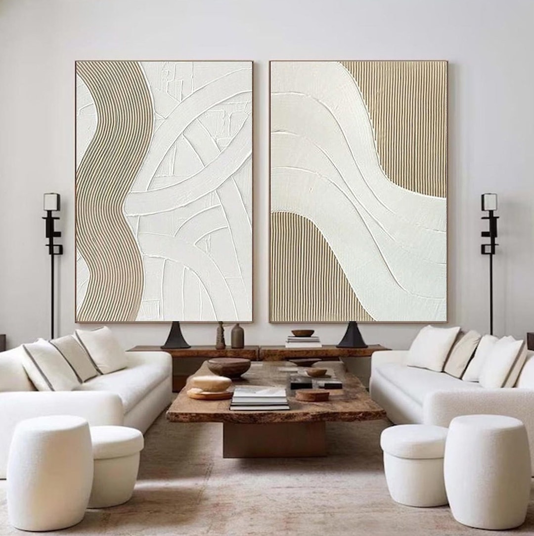 Set of 2 Beige Art Set of 2 Beige Arch Wall Art Set of 2 Beige Wall Art ...