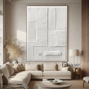 White 3D Textured Art White Abstract Art White Textured Wall Art White ...