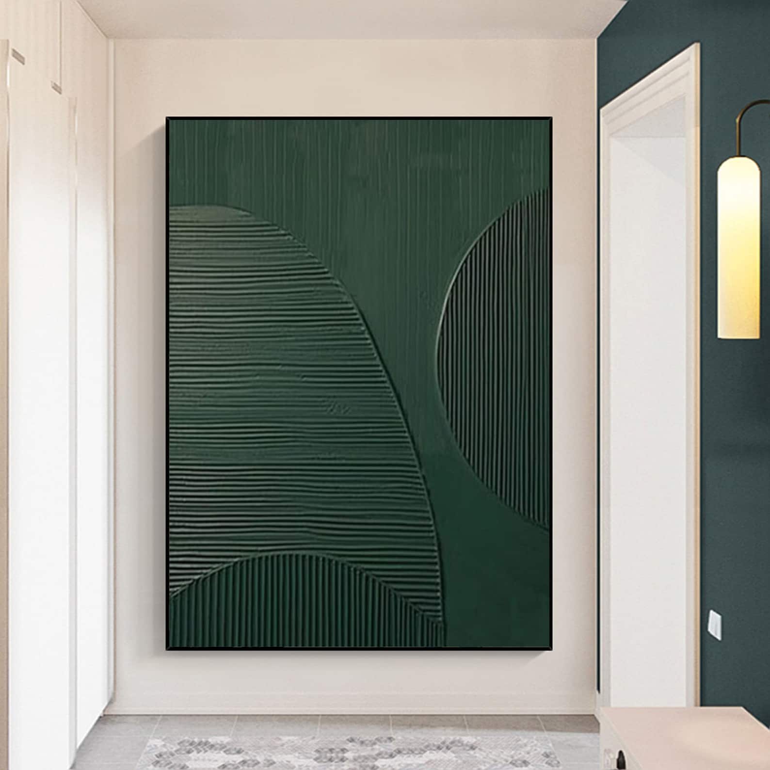 Large Green Wall Decor Large Green Wall Art Large Green Textured Wall ...