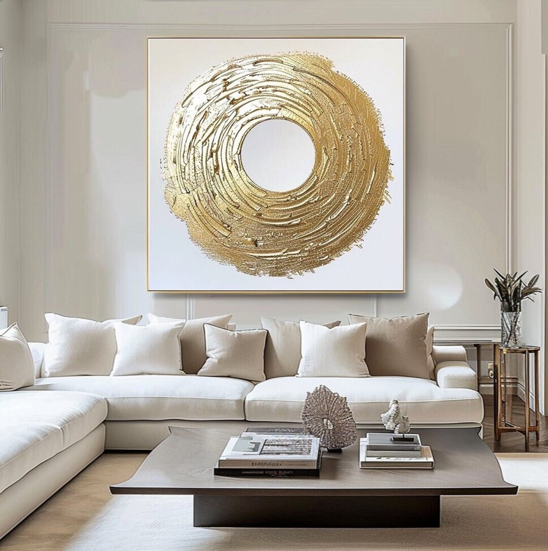 Gold Textured Wall Art Gold Abstract Art Gold and White Abstract Art ...