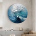 Circle Original Ocean Wave Oil Painting on Canvas, Large Circle Ocean ...
