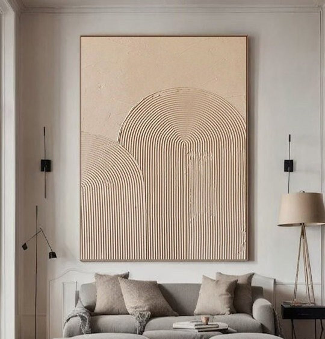 Beige Wall Decor Beige Wall Art Beige Textured Wall Art Beige 3D Wall ...