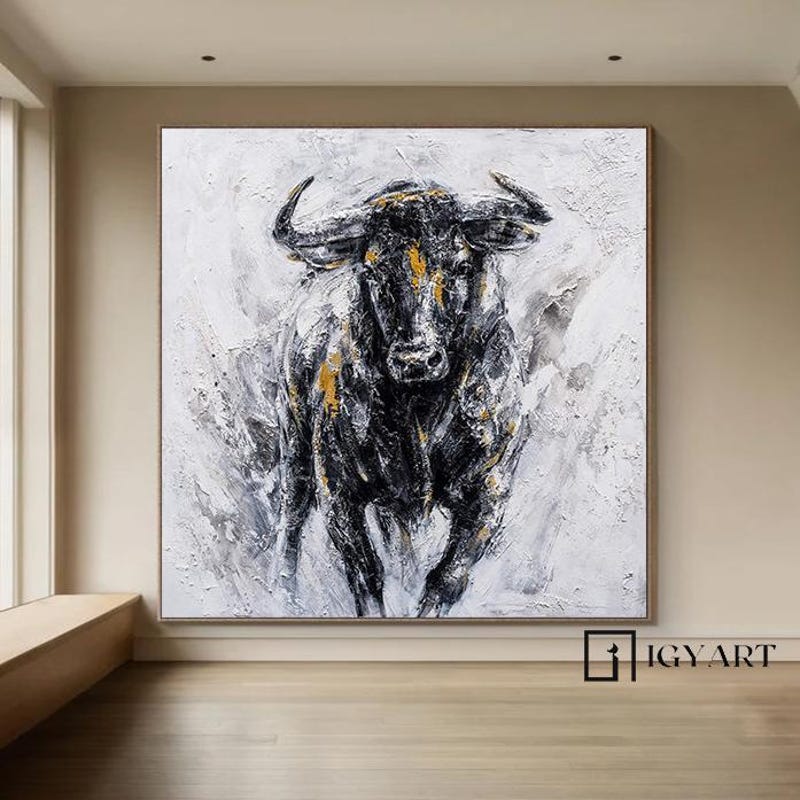 Bull Wall Art - Etsy