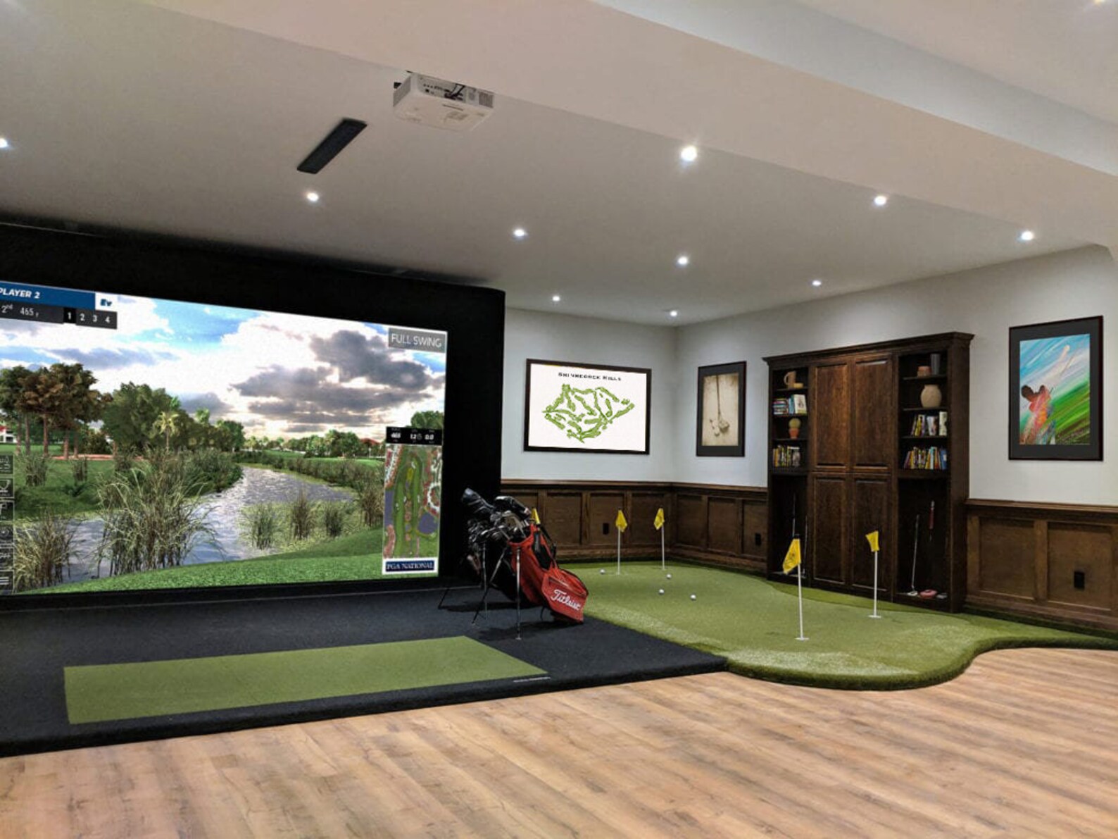Golf Course Posters Man Cave Golf Simulator Room Office Sport Golf ...