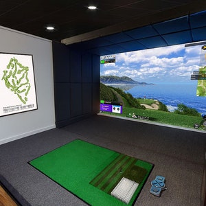 Golf Course Posters Man Cave Golf Simulator Room Office Sport Golf ...