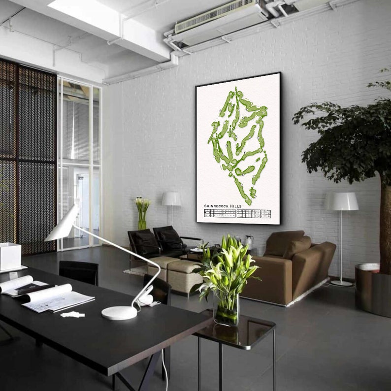 Golf Course Posters Man Cave Golf Simulator Room Office Sport Golf ...