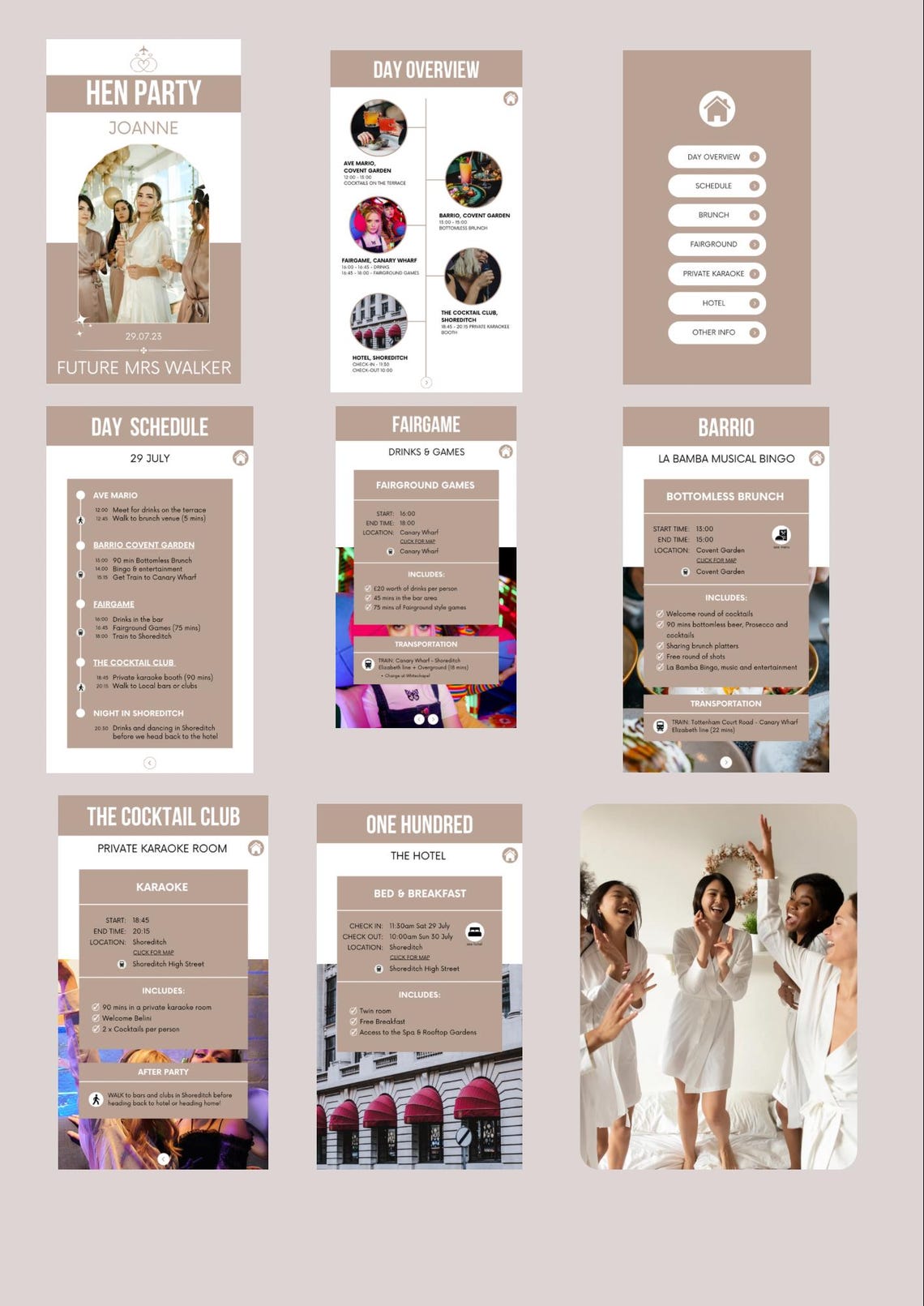 Luxury Hen Party Planner – Editable Canva Template | Stylish ...