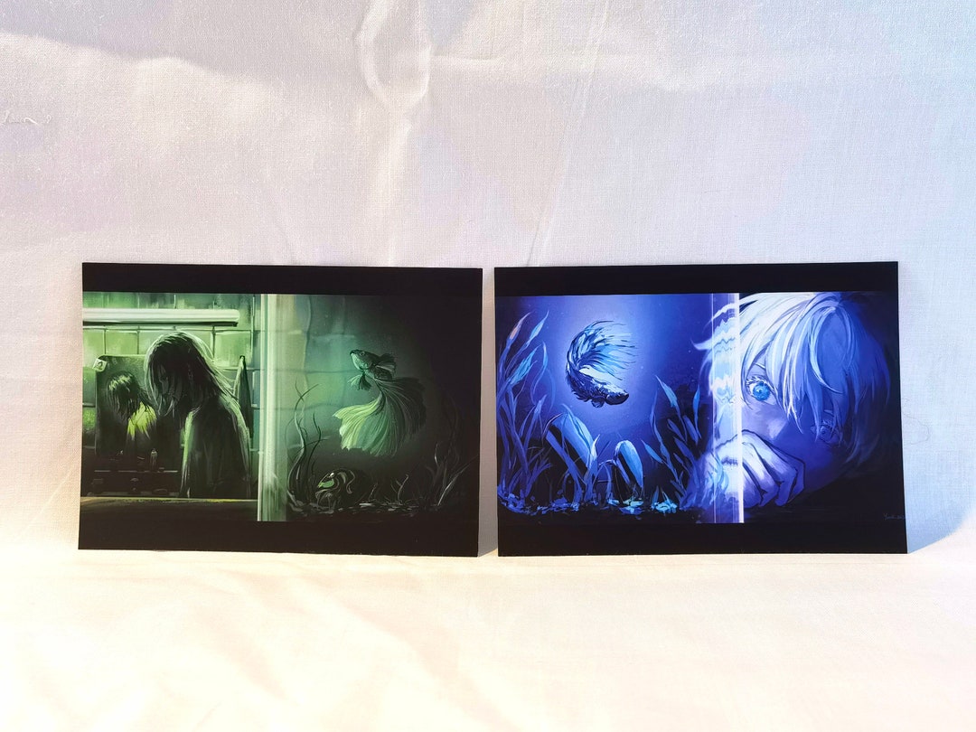 Satosugu Beta Fish Anime Boys Artprint 5x7 - Etsy