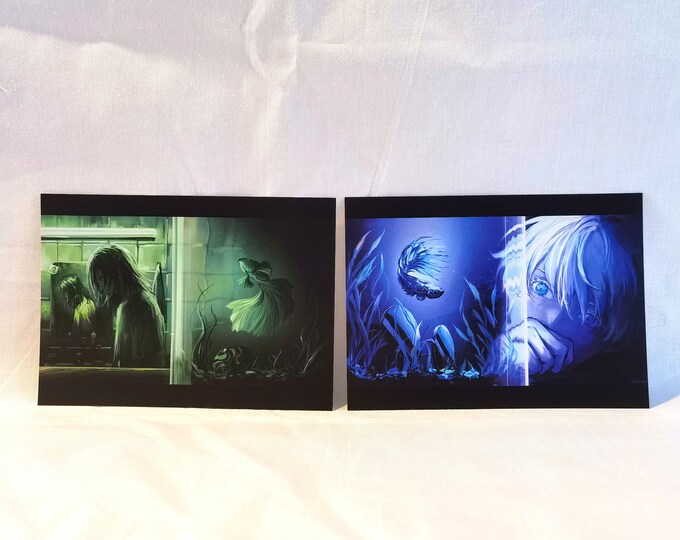 Satosugu Beta Fish Anime Boys Artprint 11x17 - Etsy