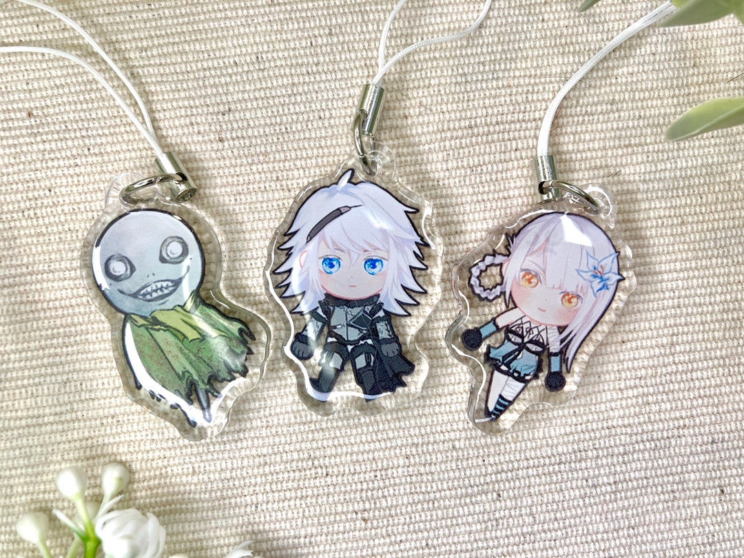 Nier Replicant Nier Kaine Emil Cute Anime Chibi Phone Charms Keychain ...