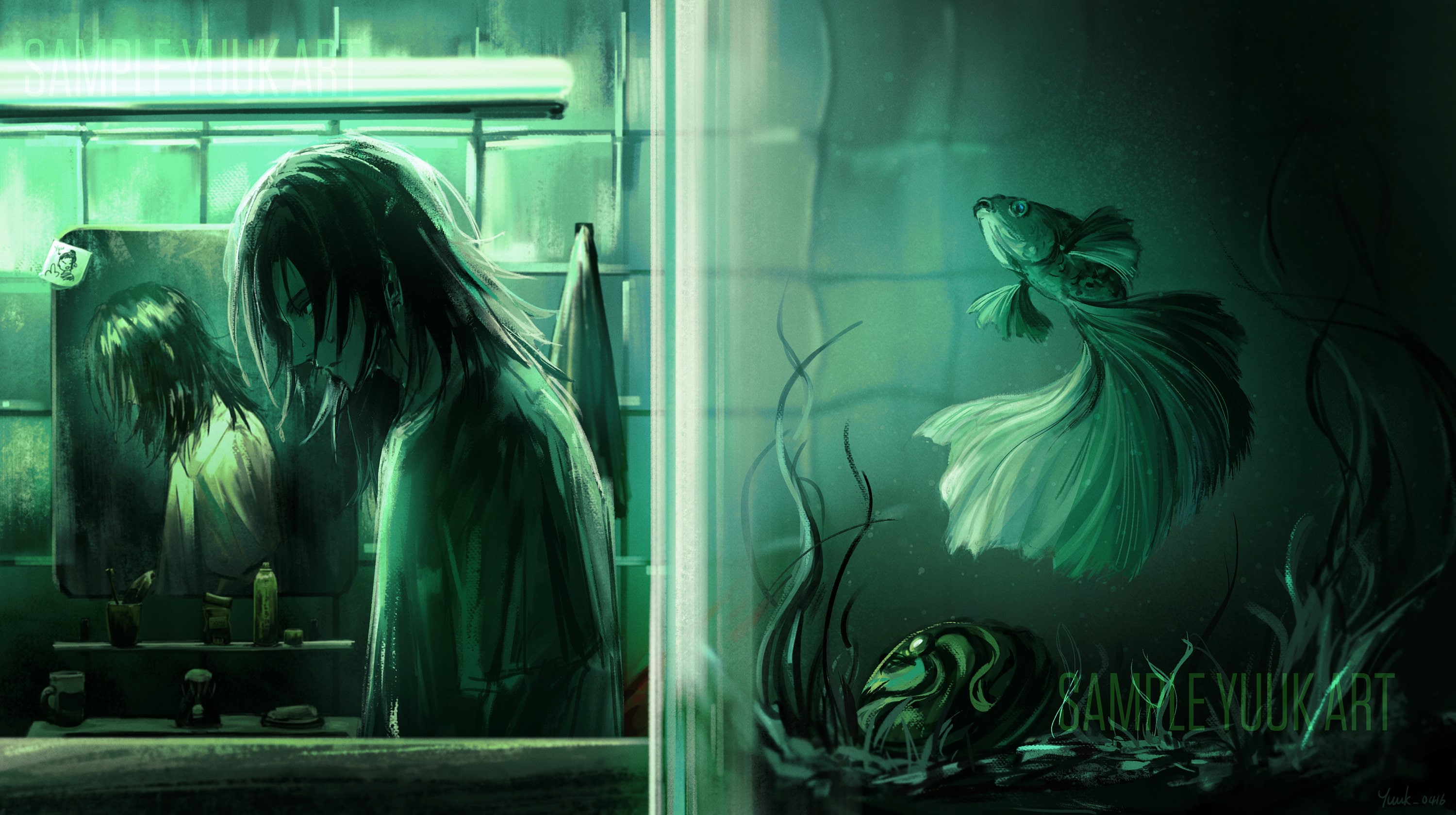 Satosugu Beta Fish - Anime Boys Artprint 11"x17" - Etsy